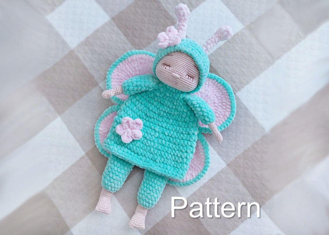 Crochet Comforter Butterfly Pattern PDF, Comforter Toy Amigurumi ...