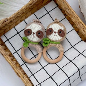 CROCHET PATTERN Sloth Baby Rattle, Easy Crochet Pattern Rattle Animal ...