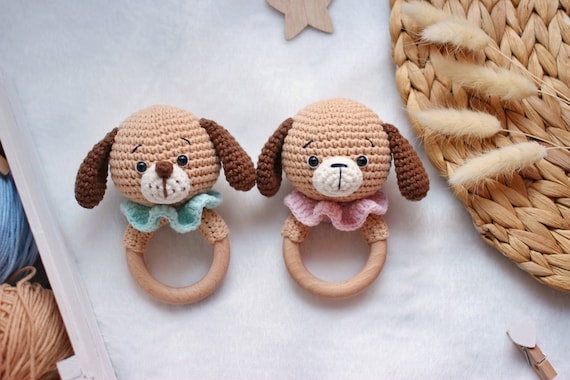 CROCHET PATTERN Puppy Rattle PDF Dog Baby Rattle Crochet - Etsy