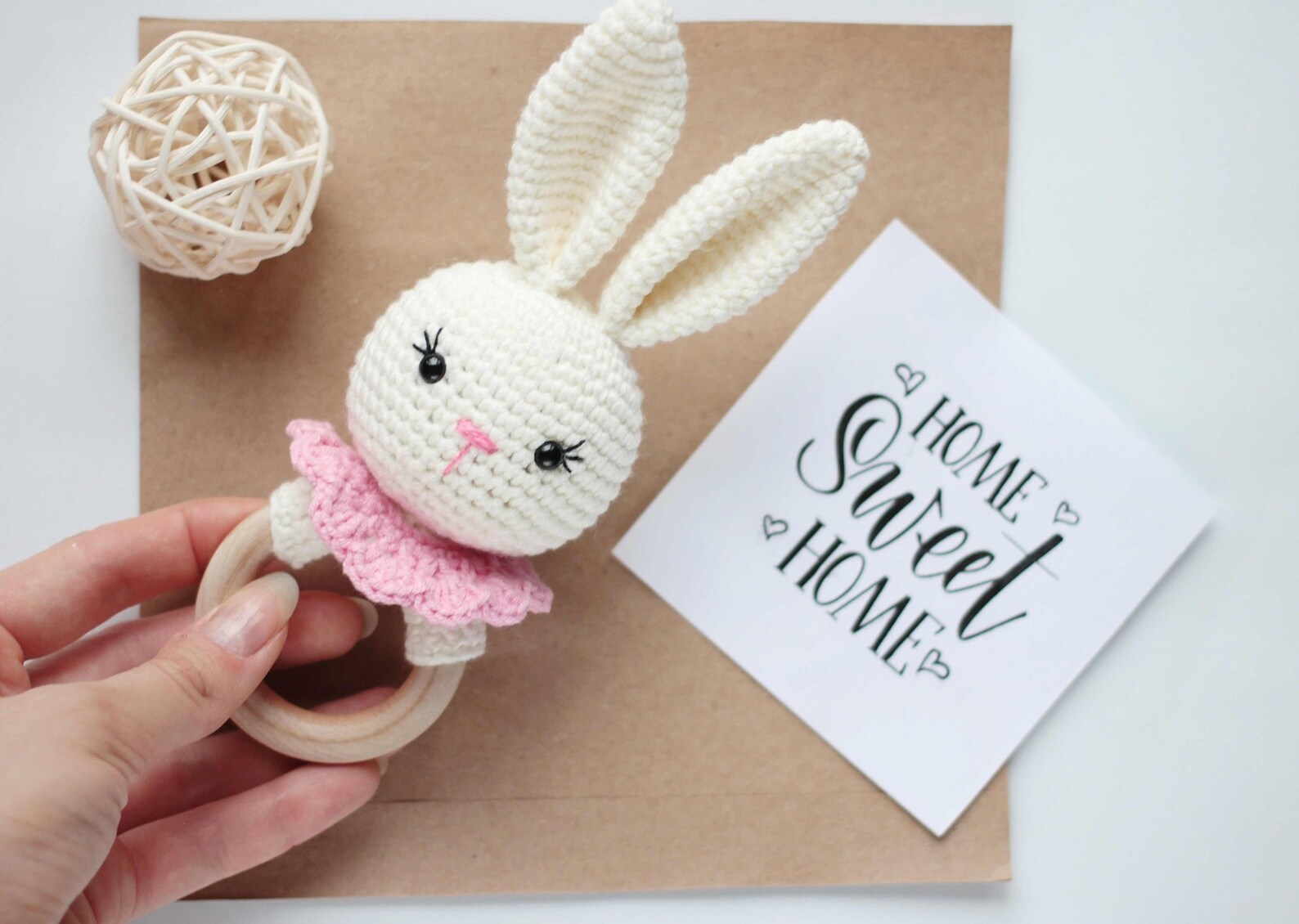 CROCHET PATTERN Bunny Baby Rattle, Easy Crochet Baby Rattle PDF, Bunny ...
