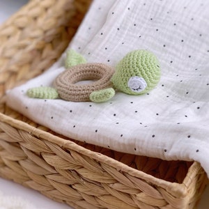 CROCHET PATTERN Sea Turtle Rattle, Sea Animal Rattle Crochet Pattern ...
