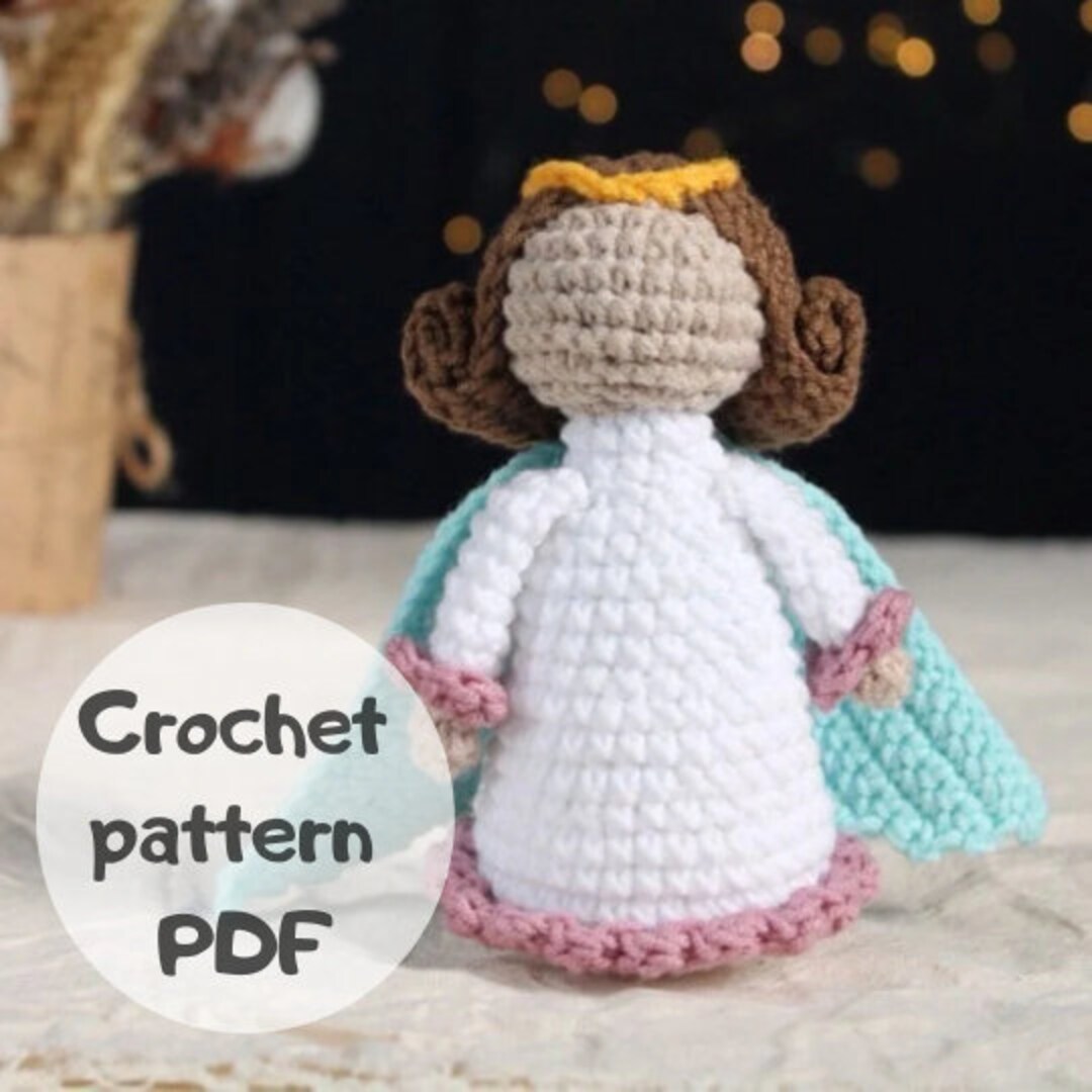 Crochet Doll, Amigurumi Angel, Christmas Angel Decor, Christmas Angel ...