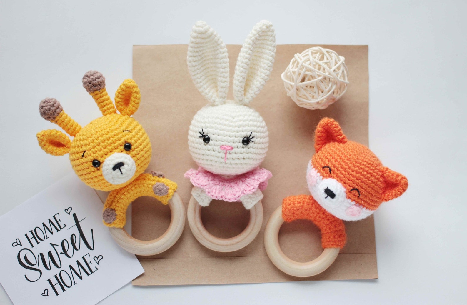 CROCHET PATTERN Bunny Baby Rattle, Easy Crochet Baby Rattle PDF, Bunny ...