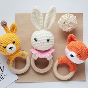 CROCHET PATTERN Bunny Baby Rattle, Easy Crochet Baby Rattle PDF, Bunny ...