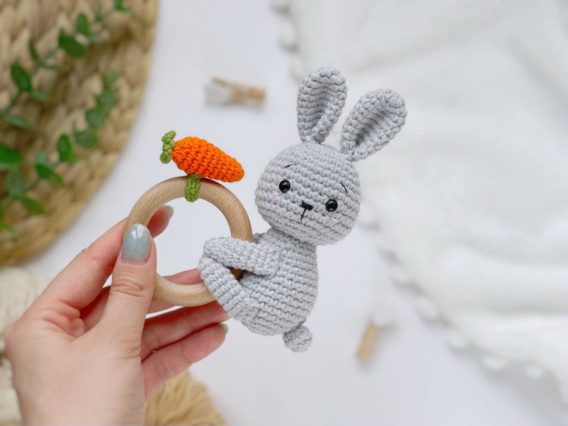 CROCHET PATTERN Baby Rattle Bunny Amigurumi Bunny Rattle PDF | Etsy