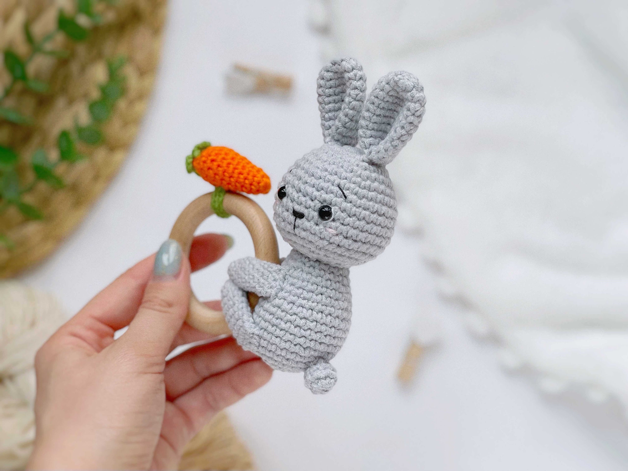 CROCHET PATTERN Baby Rattle Bunny Amigurumi Bunny Rattle PDF | Etsy
