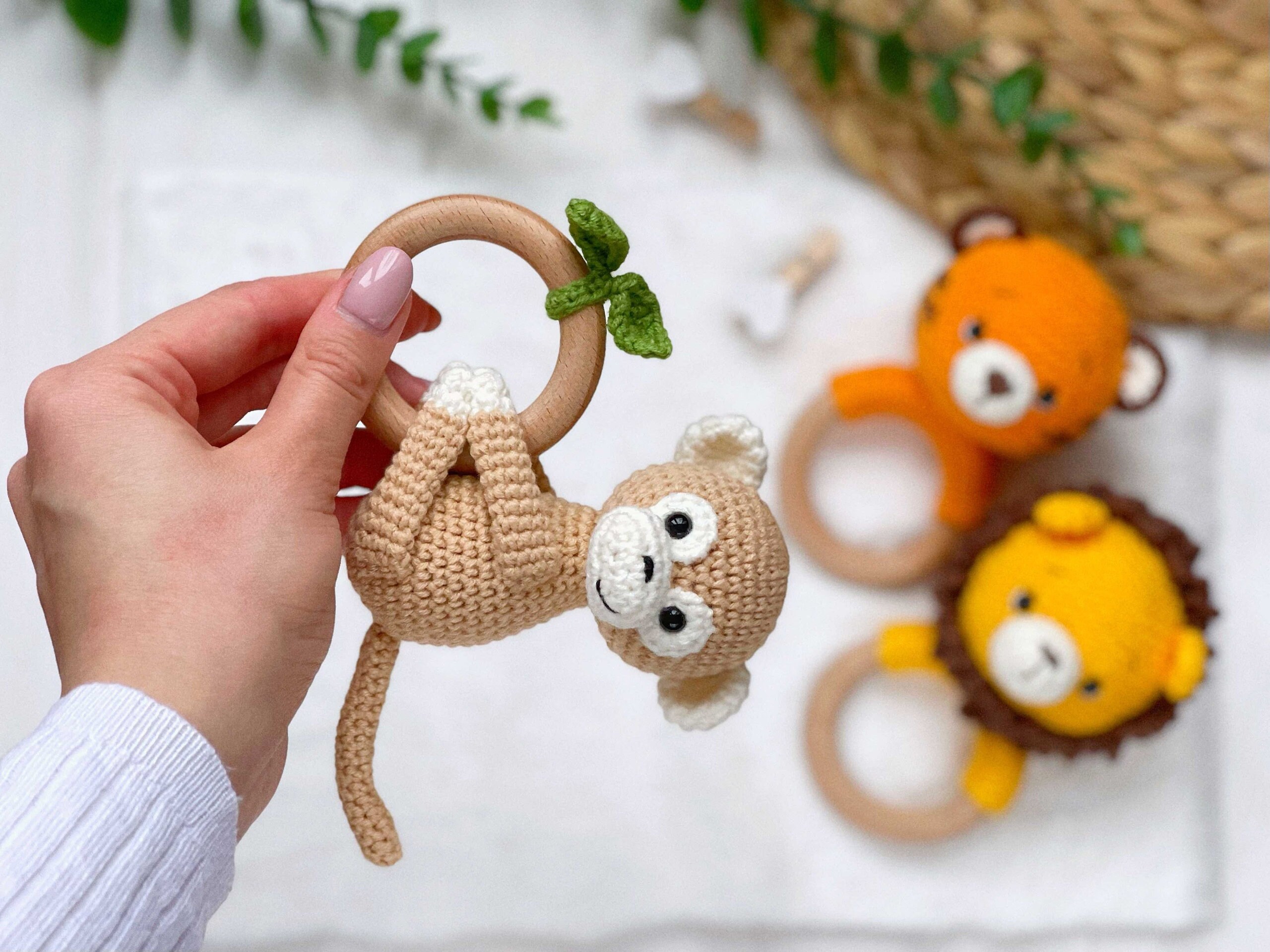 CROCHET PATTERN Monkey Rattle PDF Monkey Crochet Pattern - Etsy