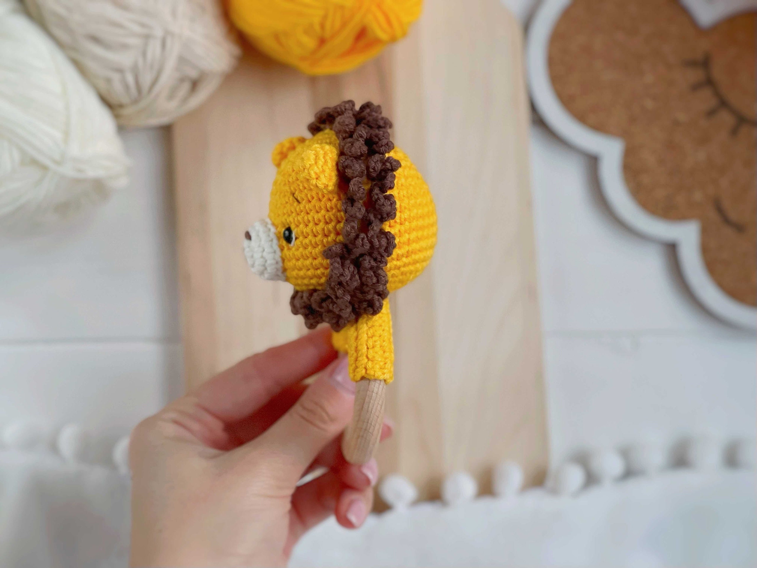 CROCHET PATTERN Lion Rattle PDF Lion Baby Rattle Crochet - Etsy