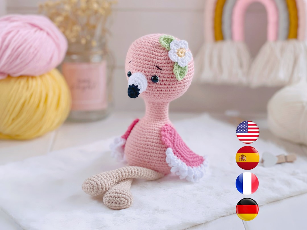 Crochet Pattern Flamingo Amigurumi, Safari Amigurumi Animal or Bird ...