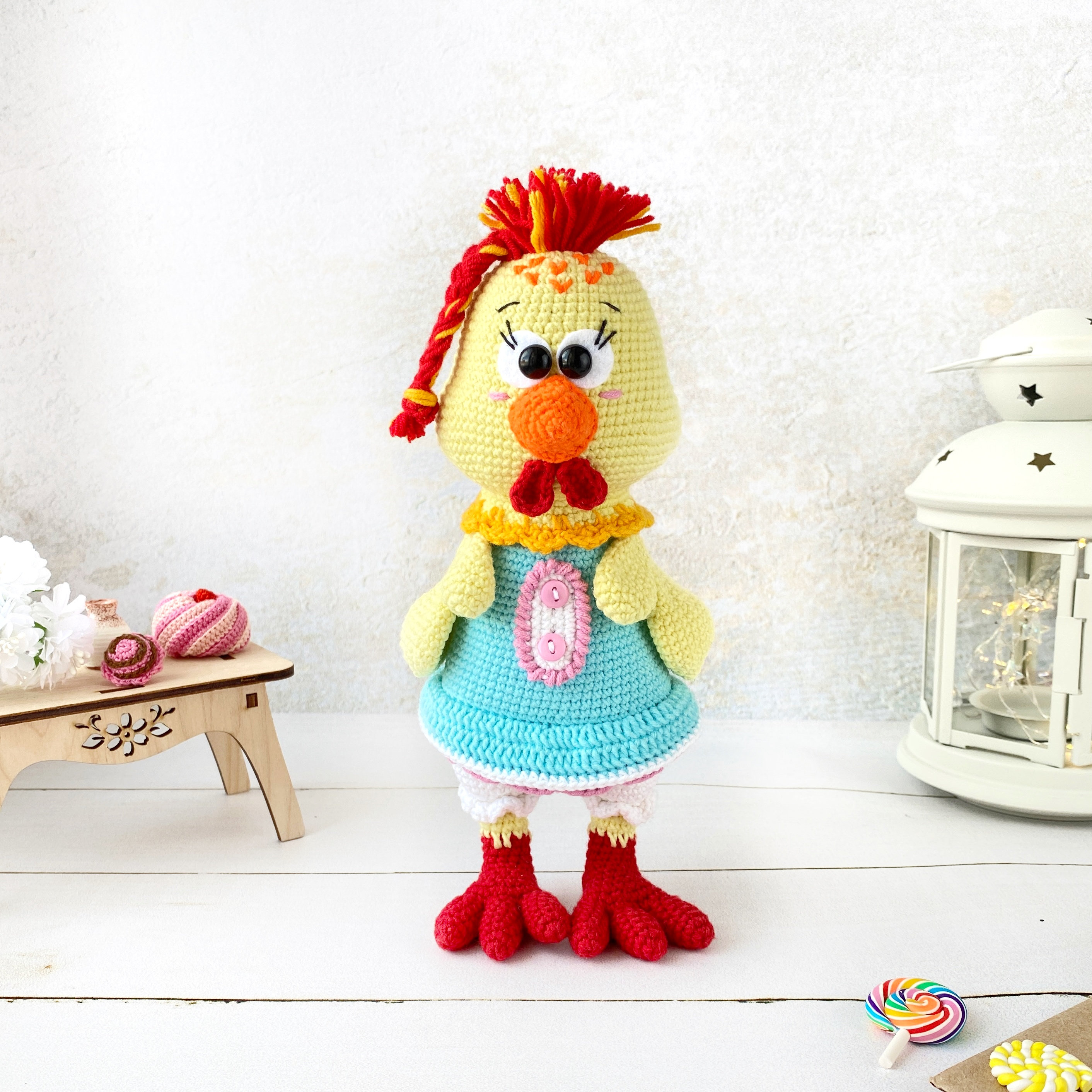 Amigurumi Pattern Crochet Chicken Toy Patterns . Easter Chicken Farm ...