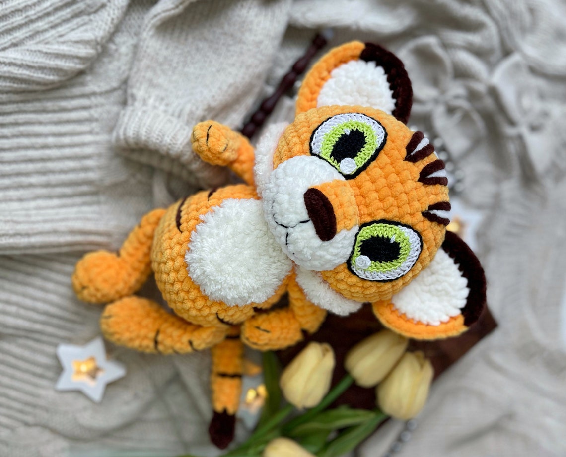 Crochet Pattern Tiger / Big Eyes / Amigurumi Tiger Tutorial in English ...
