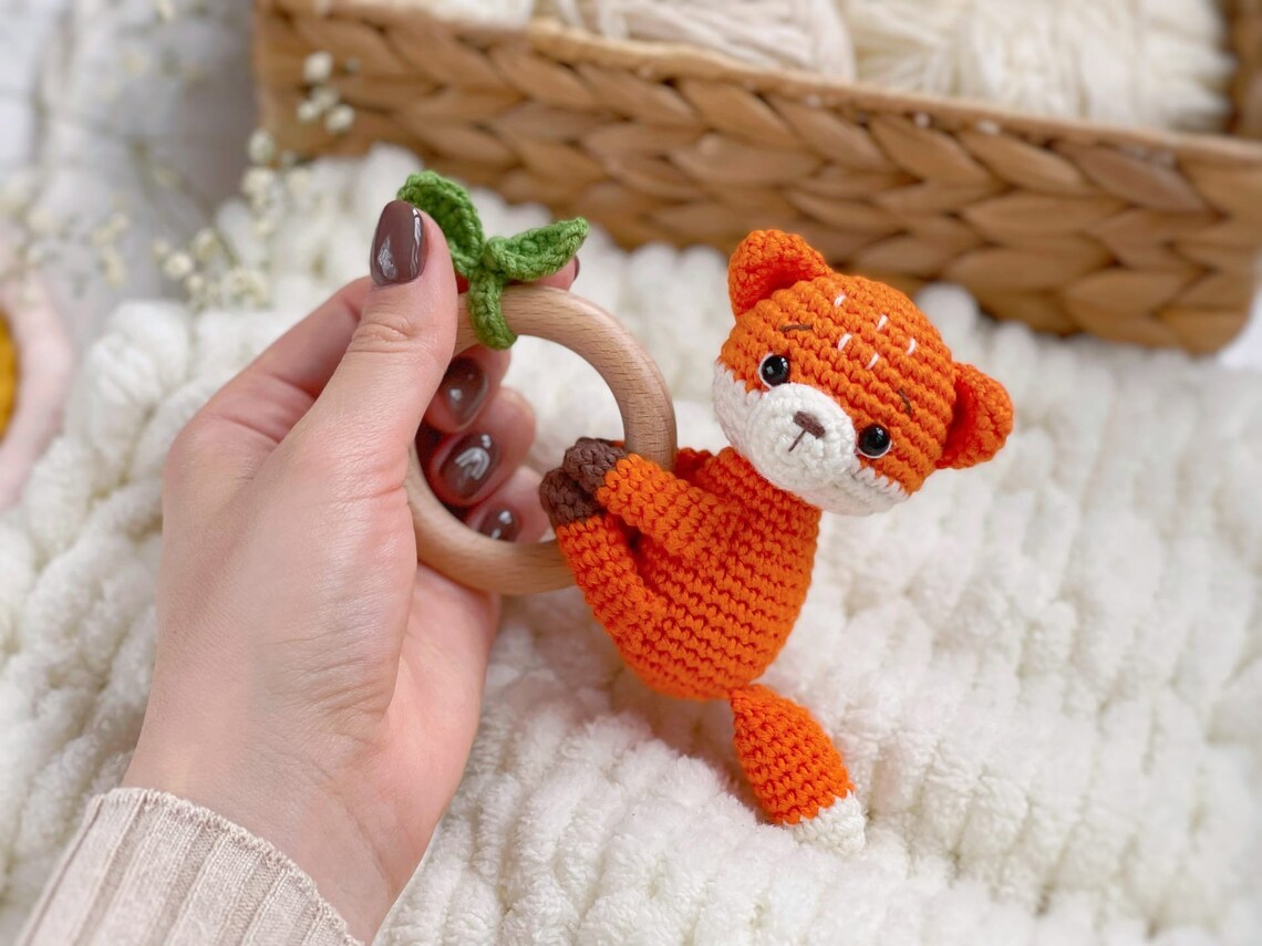 CROCHET PATTERN Rattle Fox Crochet Baby Rattle Pattern Fox - Etsy