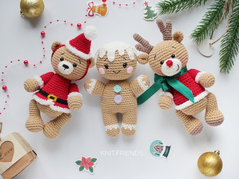 CROCHET PATTERN Santa the Bear PDF Christmas Amigurumi - Etsy