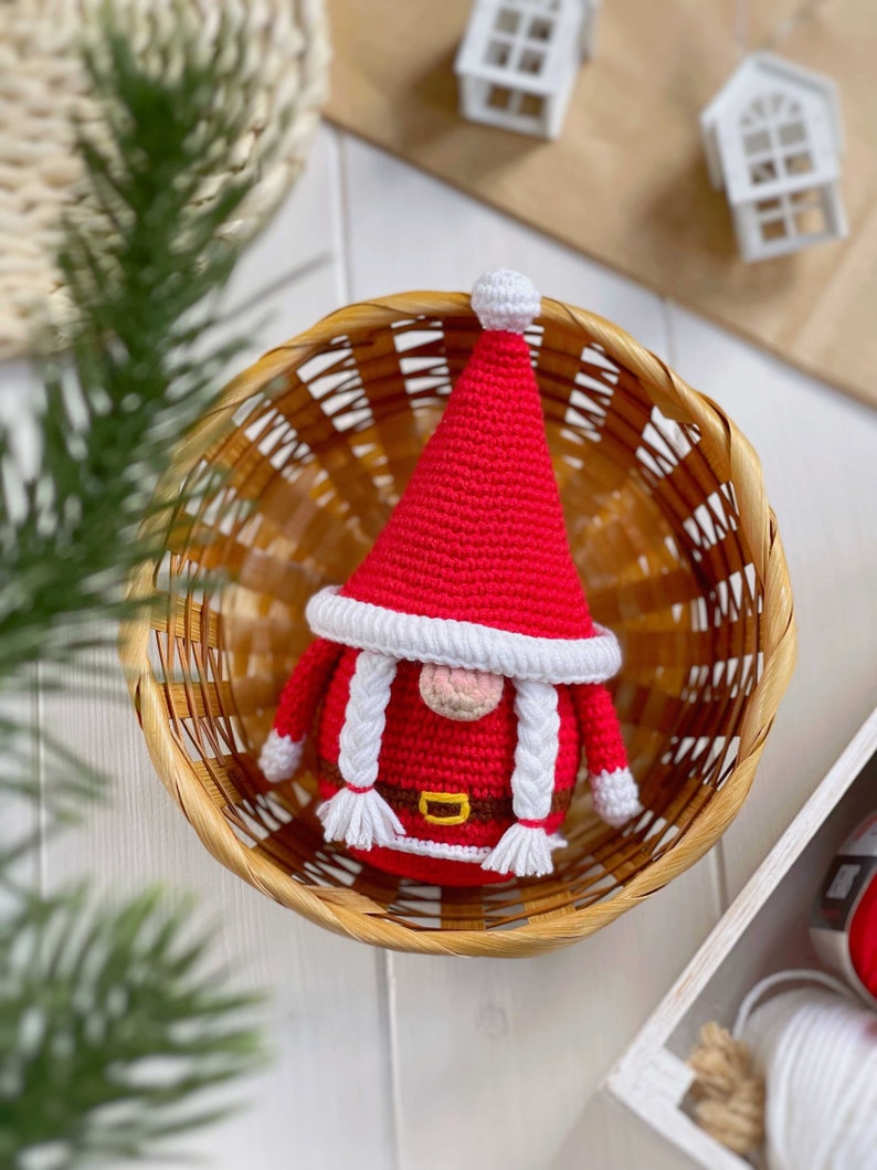 Santa Gnome Crochet Pattern PDF Amigurumi Christmas - Etsy