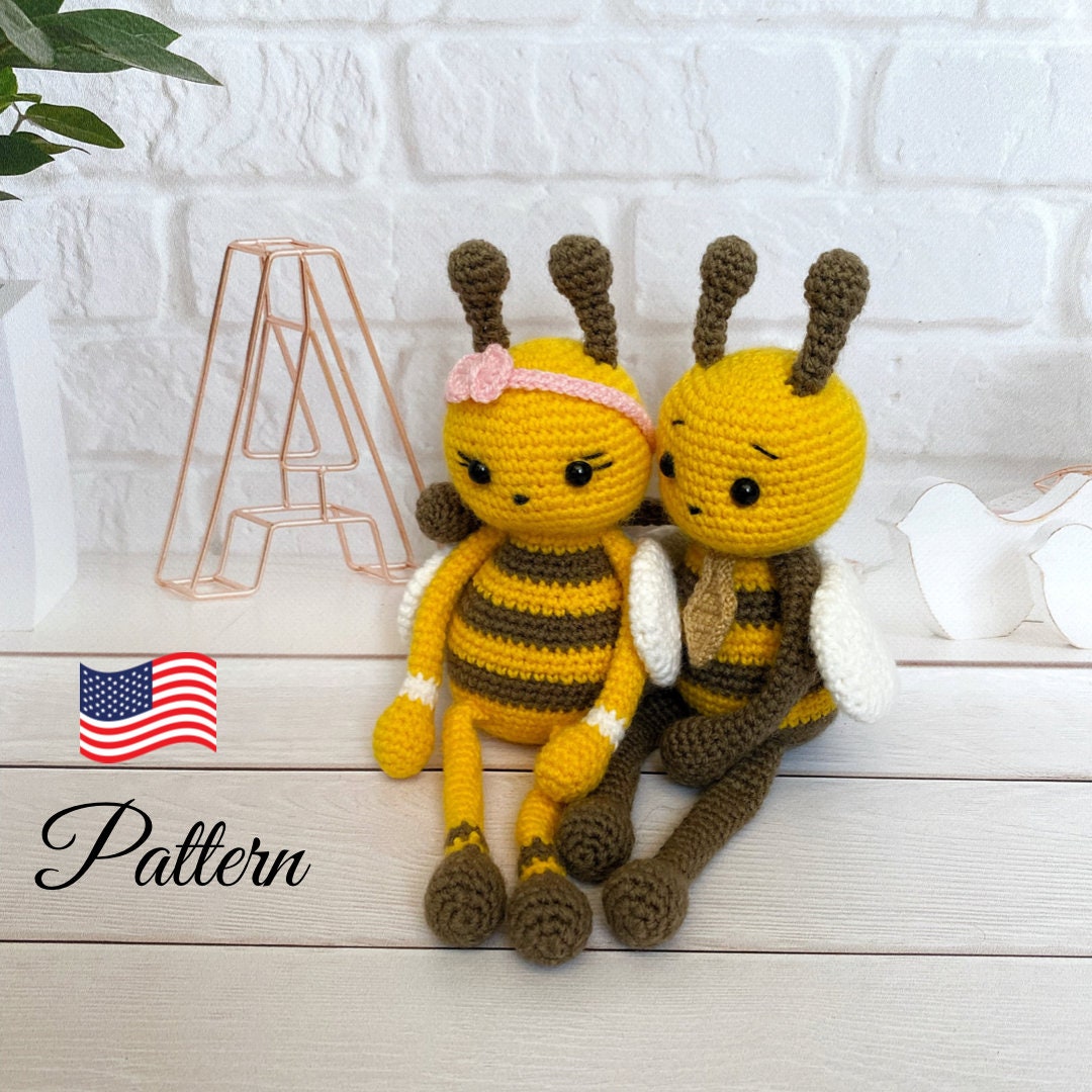 Crochet Bee Pattern, Insect Amigurumi Bee, Easy Crochet Bug Pattern ...