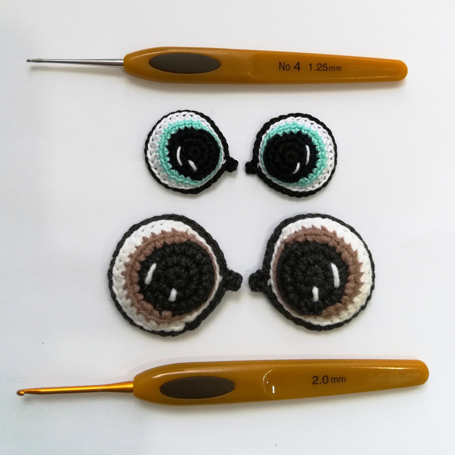 Crochet Eyes Pattern, Eyes for Amigurumi Toys, 3 in 1 Toys Crochet ...
