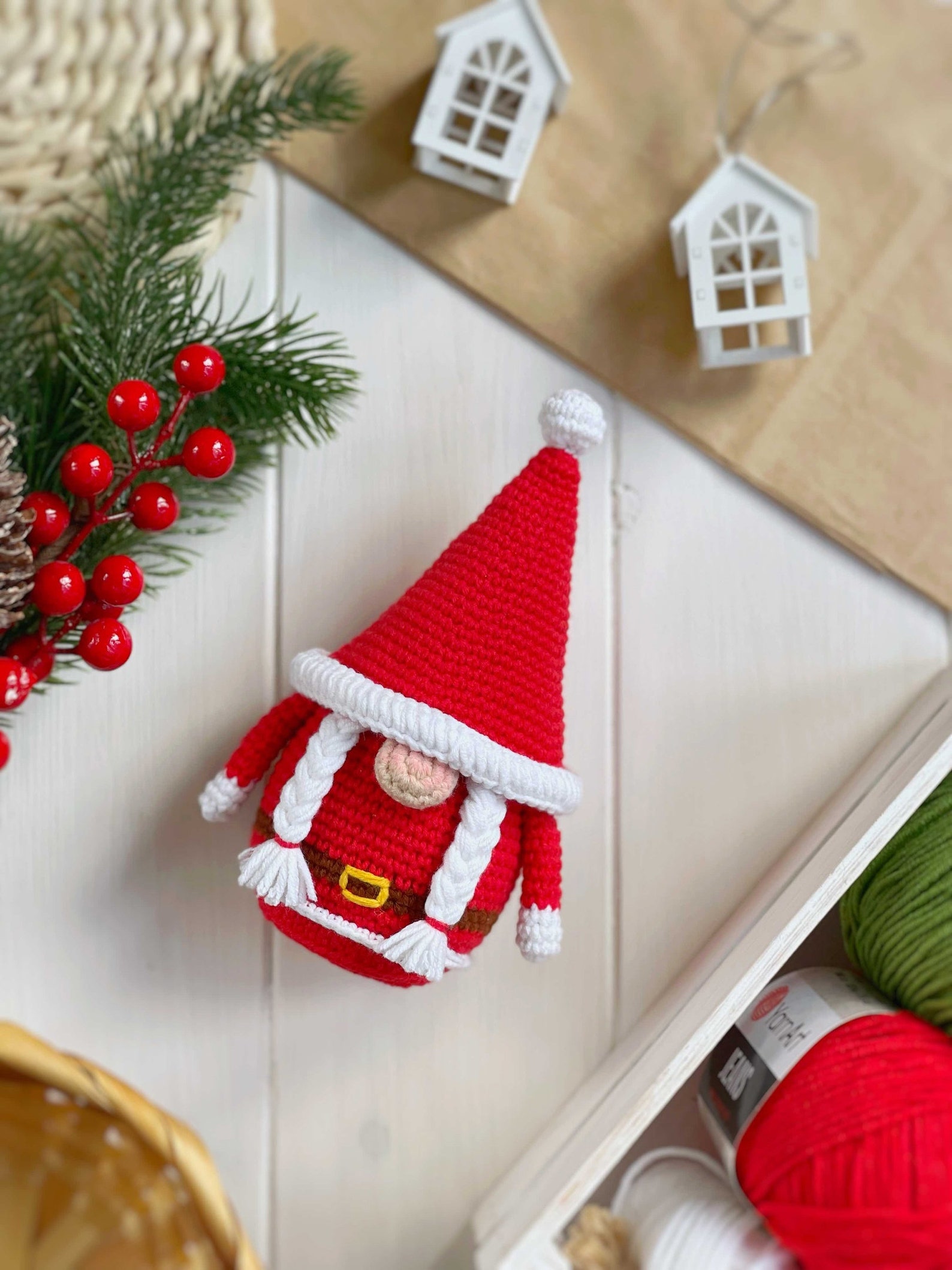 Santa Gnome Crochet Pattern PDF Amigurumi Christmas - Etsy