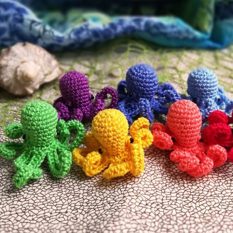 Crochet Tiny Octopus Pattern Amigurumi Sea Animal Toys | Etsy