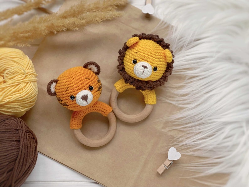 CROCHET PATTERN Lion Rattle PDF Lion Baby Rattle Crochet - Etsy