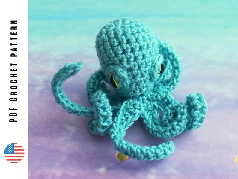 Crochet Tiny Octopus Pattern Amigurumi Sea Animal Toys | Etsy