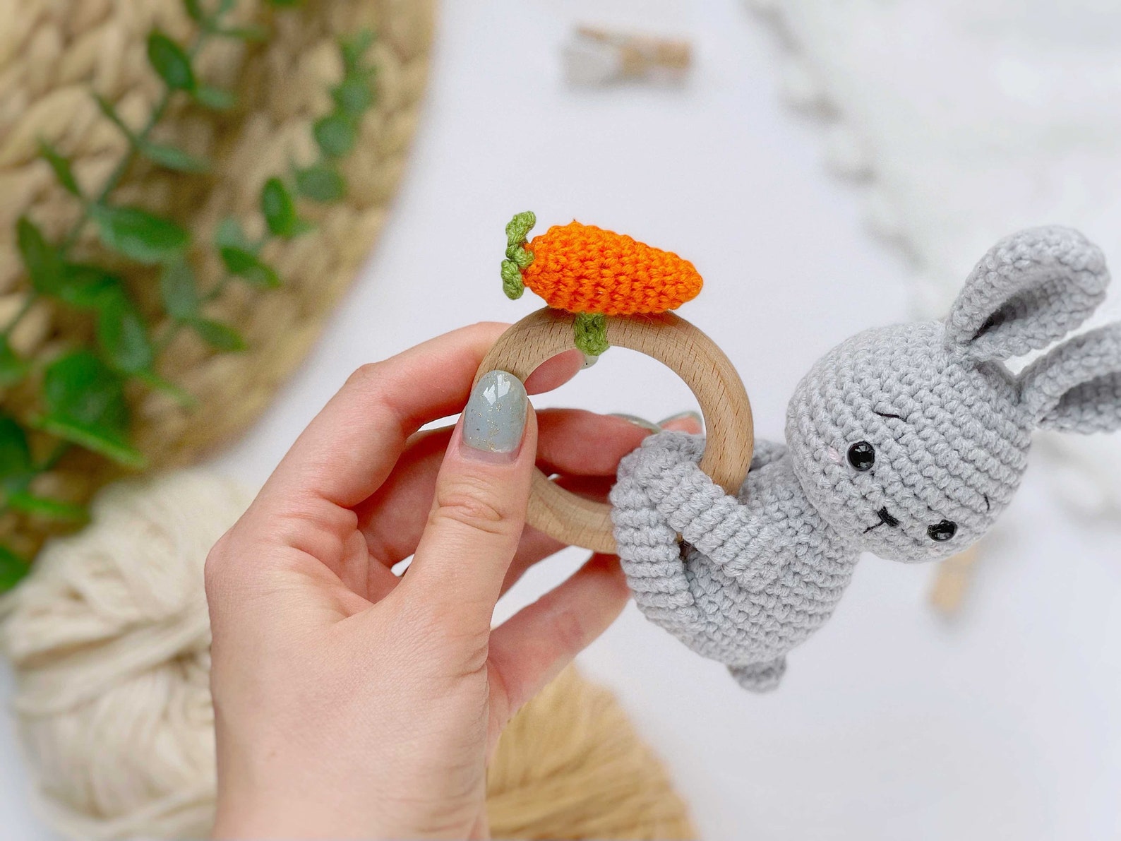 CROCHET PATTERN Baby Rattle Bunny Amigurumi Bunny Rattle PDF | Etsy