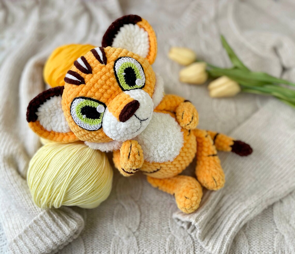 Crochet Pattern Tiger / Big Eyes / Amigurumi Tiger Tutorial in - Etsy