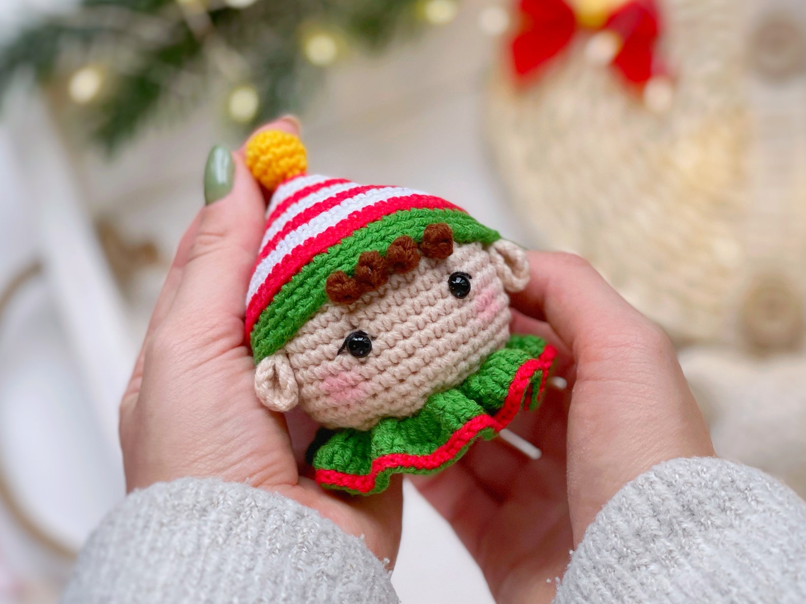 Crochet PATTERN Christmas Decoration: Santa Mrs Claus Elf - Etsy