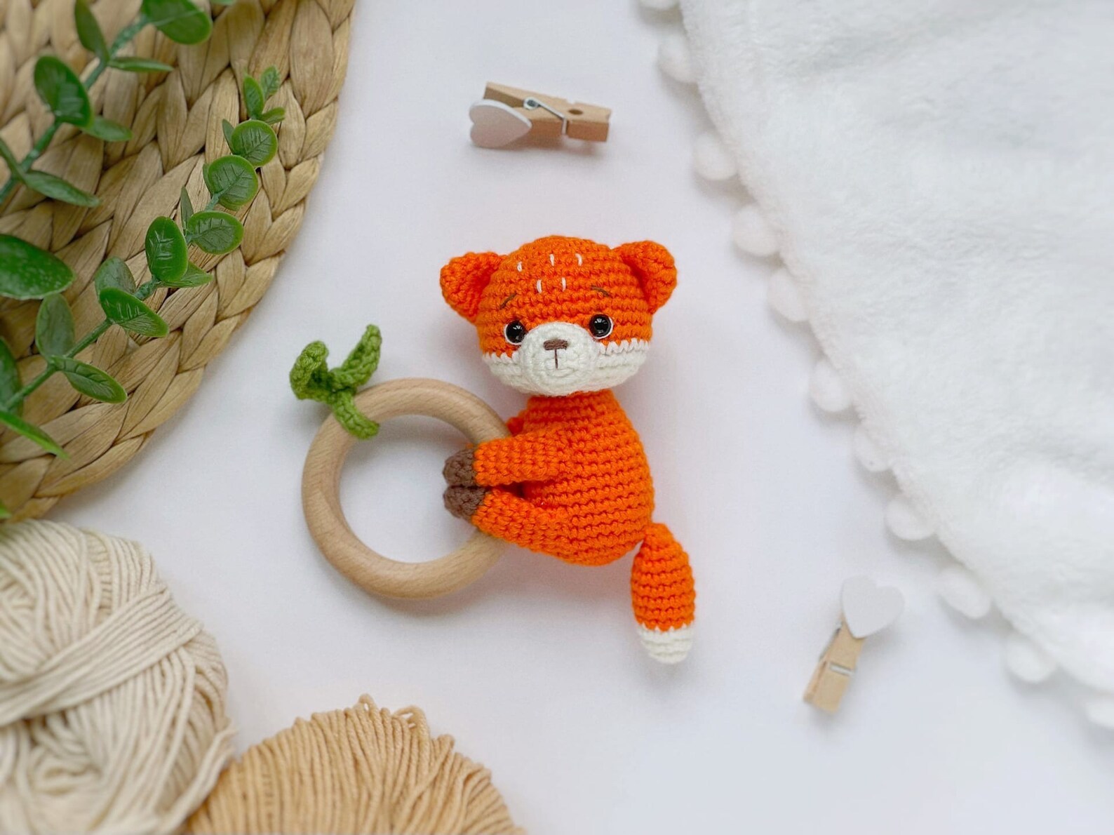 CROCHET PATTERN Rattle Fox Crochet Baby Rattle Pattern Fox | Etsy