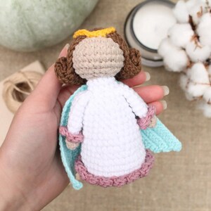 Crochet Doll, Amigurumi Angel, Christmas Angel Decor, Christmas Angel ...