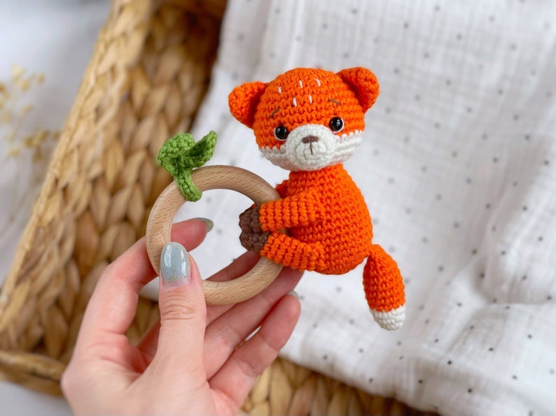 CROCHET PATTERN Rattle Fox Crochet Baby Rattle Pattern Fox | Etsy