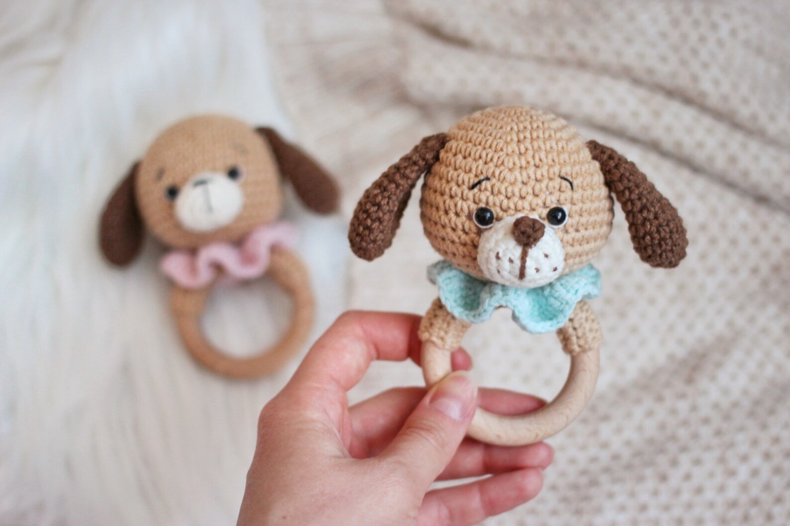 CROCHET PATTERN Puppy Rattle PDF, Dog Baby Rattle Crochet Pattern ...
