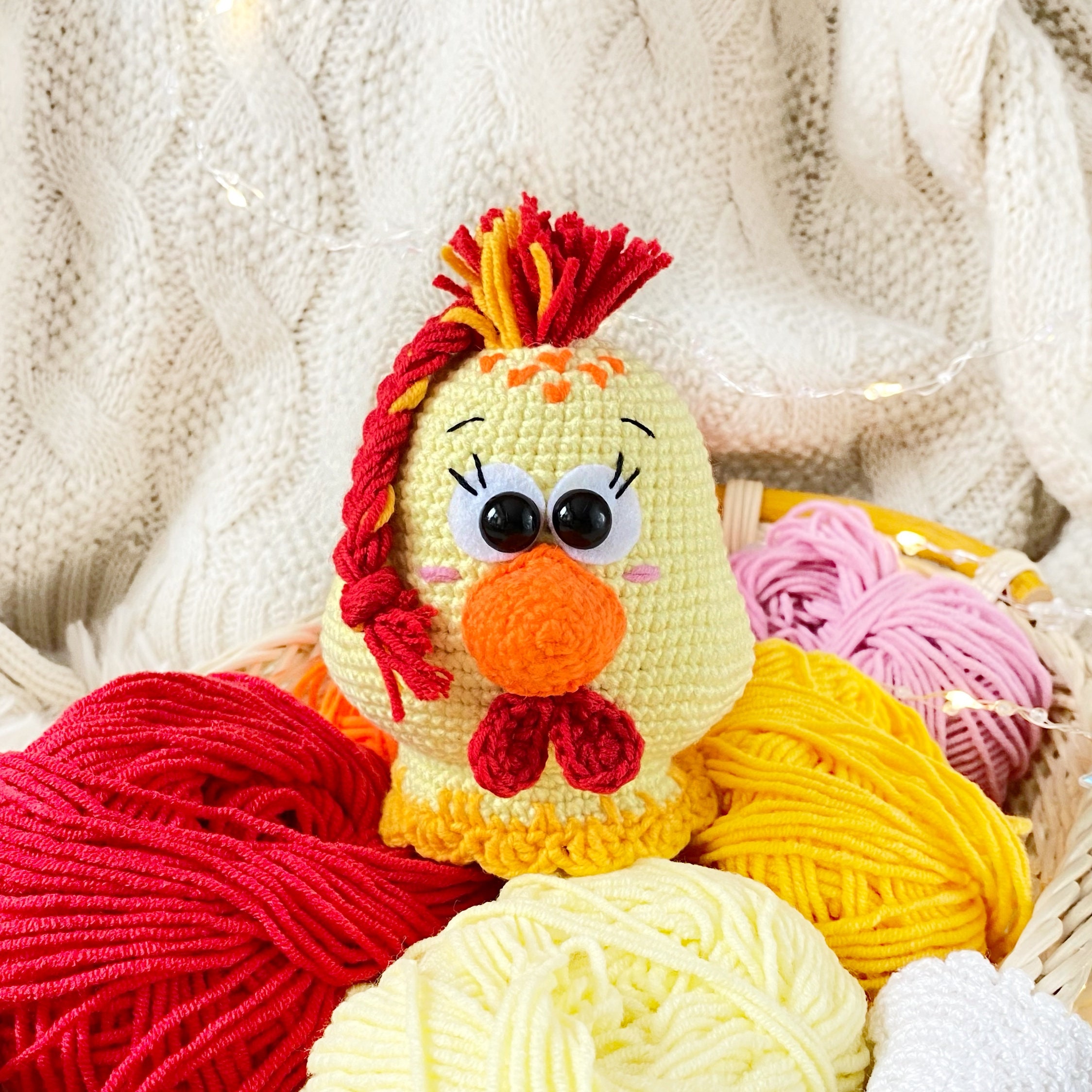 Amigurumi Pattern Crochet Chicken Toy Patterns . Easter Chicken Farm ...