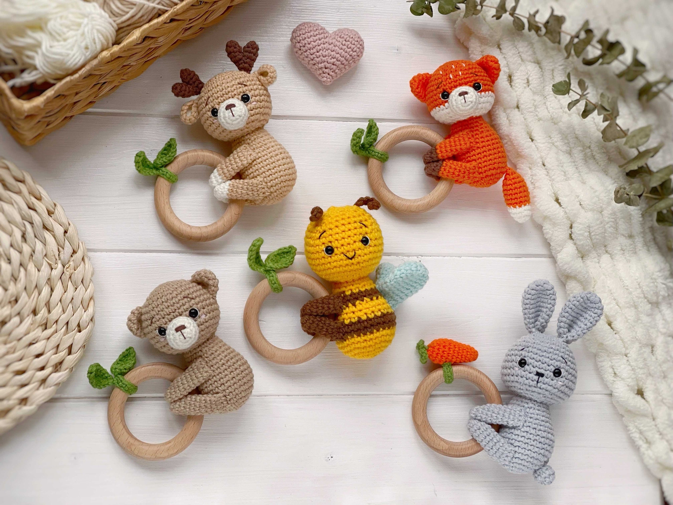 CROCHET PATTERN Baby Rattle Bunny Amigurumi Bunny Rattle PDF | Etsy