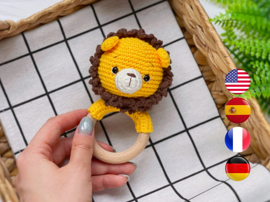 CROCHET PATTERN Lion Rattle PDF Lion Baby Rattle Crochet - Etsy