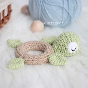 CROCHET PATTERN Sea Turtle Rattle, Sea Animal Rattle Crochet Pattern ...