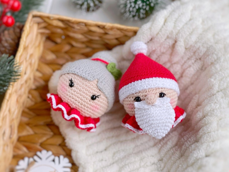 Crochet PATTERN Christmas Decoration: Santa Mrs Claus Elf - Etsy