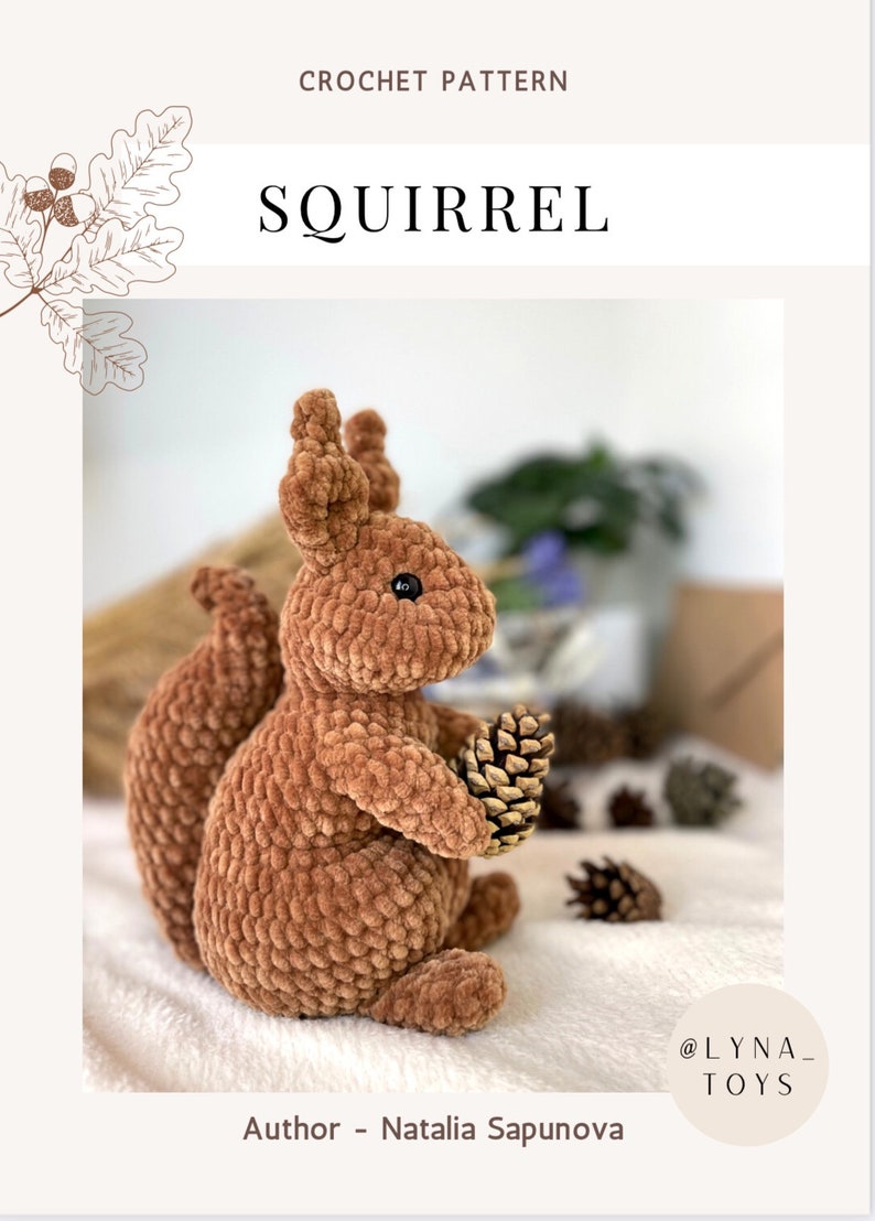 Crochet Pattern Squirrel / Crochet PATTERN Plush Toy / - Etsy