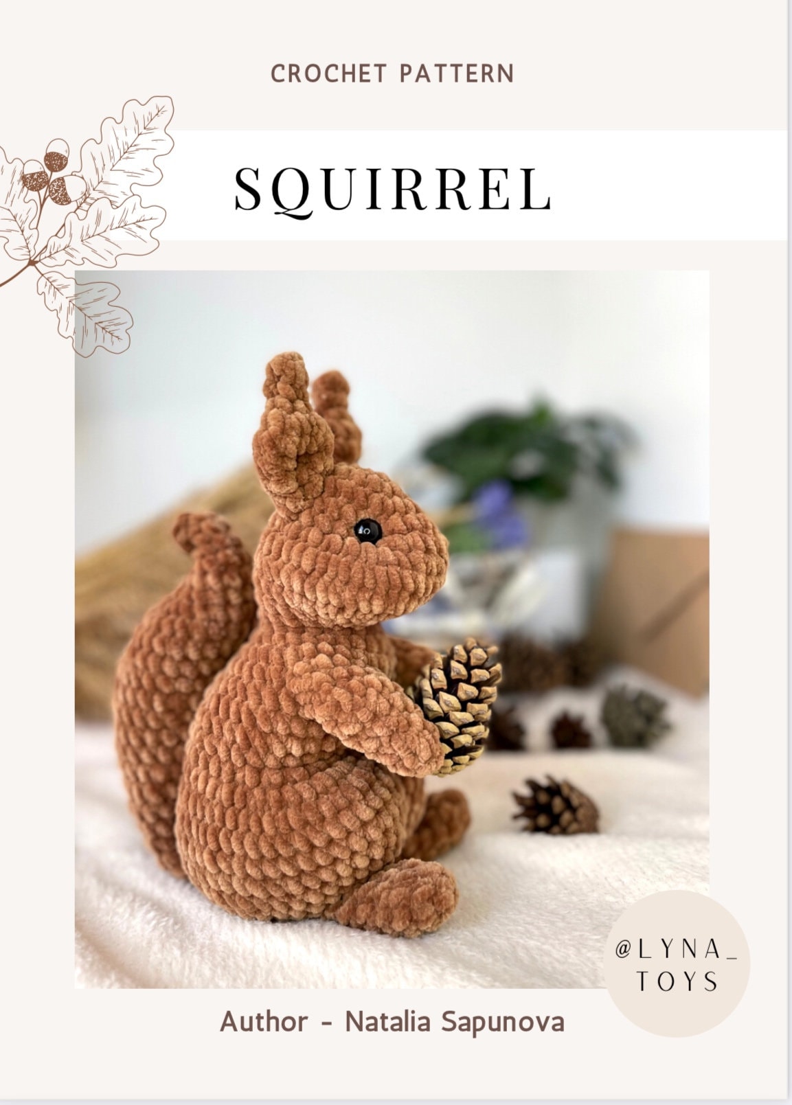 Crochet Pattern Squirrel / Crochet PATTERN Plush Toy / - Etsy