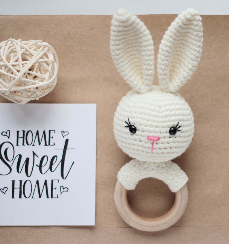 CROCHET PATTERN Bunny Baby Rattle Easy Crochet Baby Rattle | Etsy