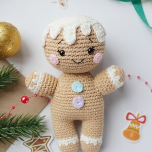 Gingerbread Man CROCHET PATTERN, PDF Amigurumi Gingerbread Doll ...