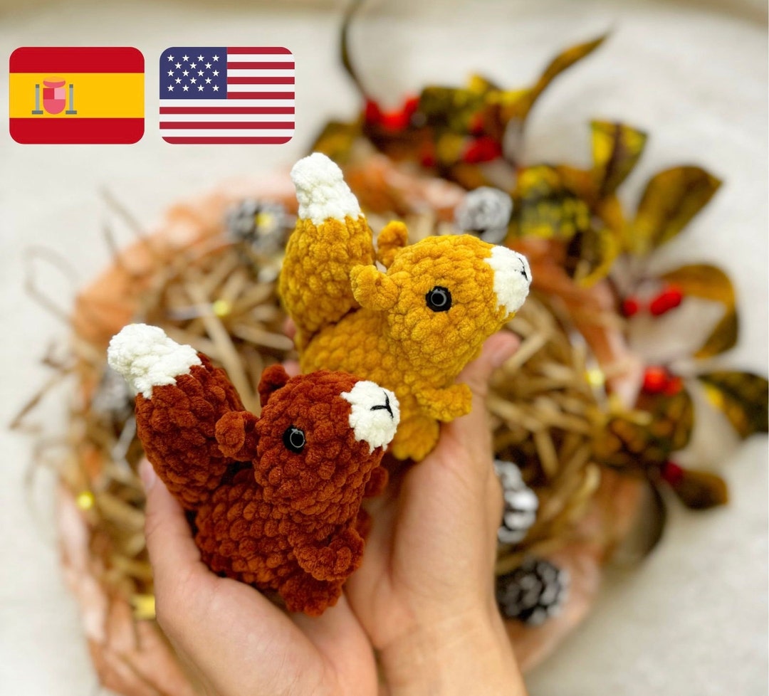 Crochet Pattern Baby Squirrels / Amigurumi Stuff Toys Tutorial ...