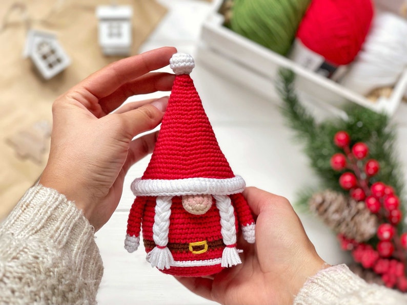 Santa Gnome Crochet Pattern PDF Amigurumi Christmas - Etsy