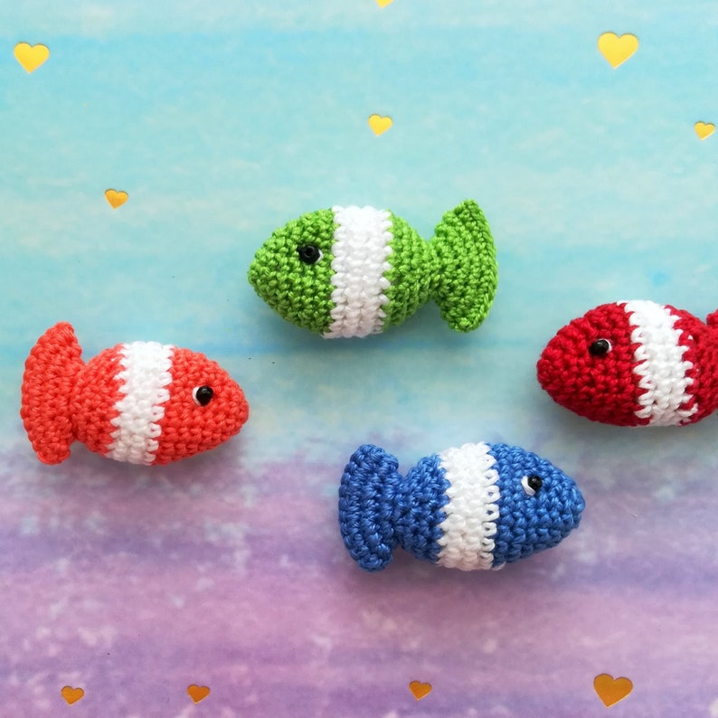 Crochet Tiny Fish Pattern, Toys Crochet Patterns - Etsy