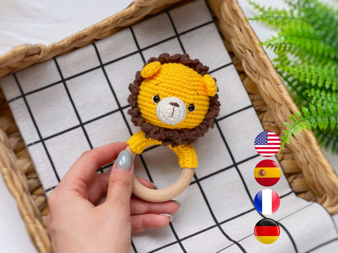 CROCHET PATTERN Lion Rattle PDF, Lion Baby Rattle Crochet Pattern ...