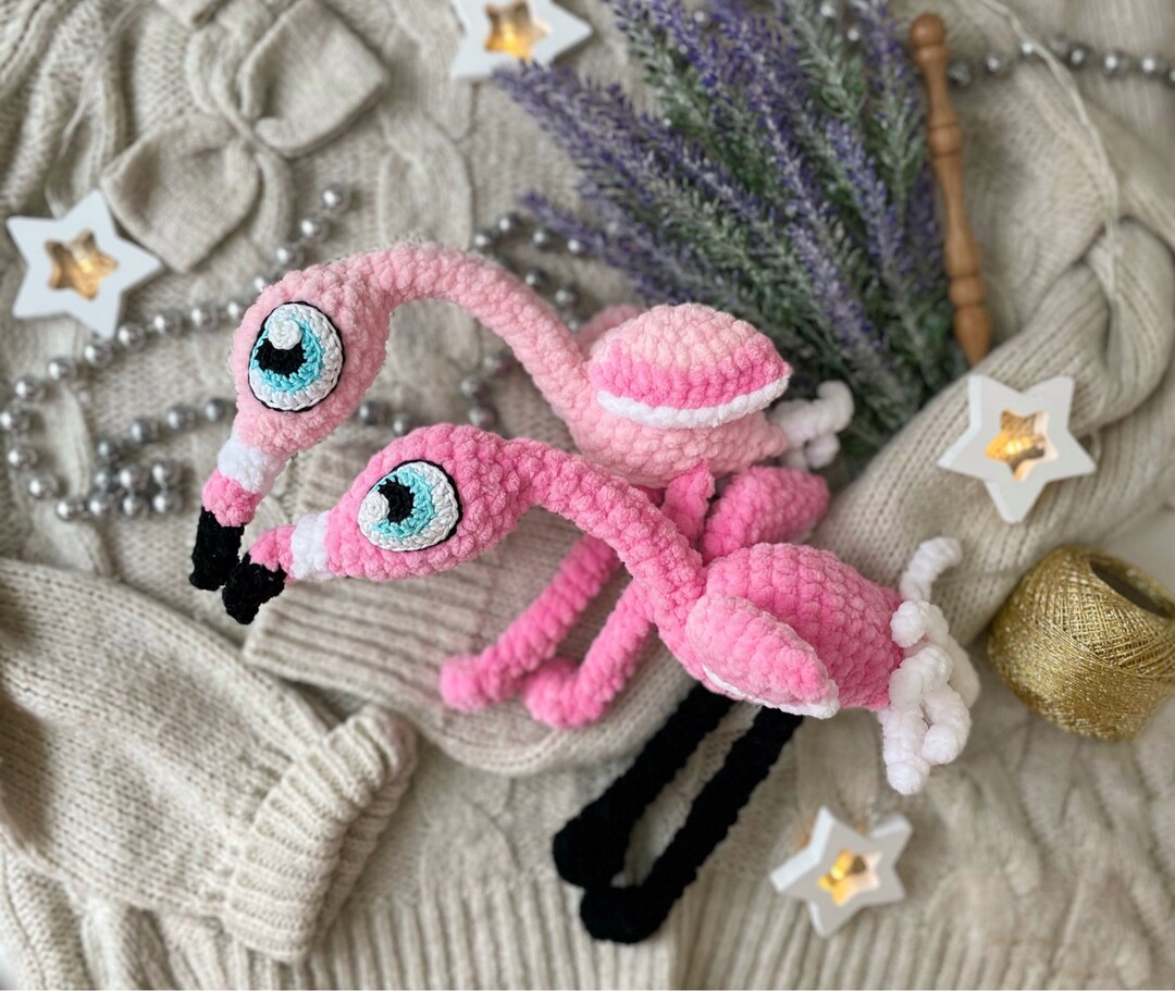Crochet Pattern Pink Flamingo / Crochet Big Eyes / Amigurumi Stuff Toys ...