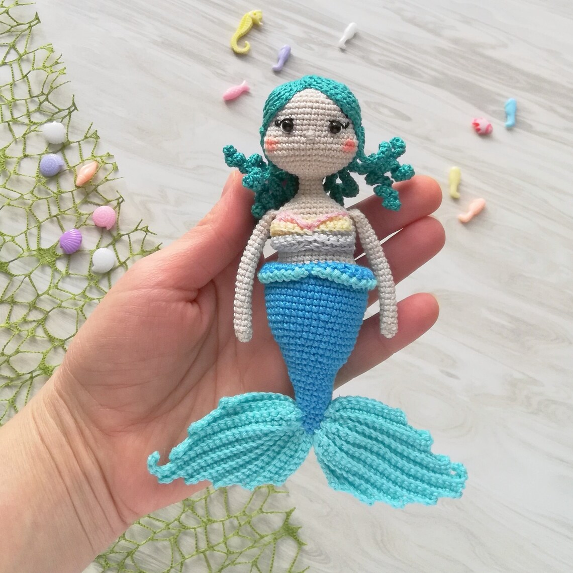 Crochet Mermaid Doll Pattern Amigurumi Doll Marina Toys | Etsy