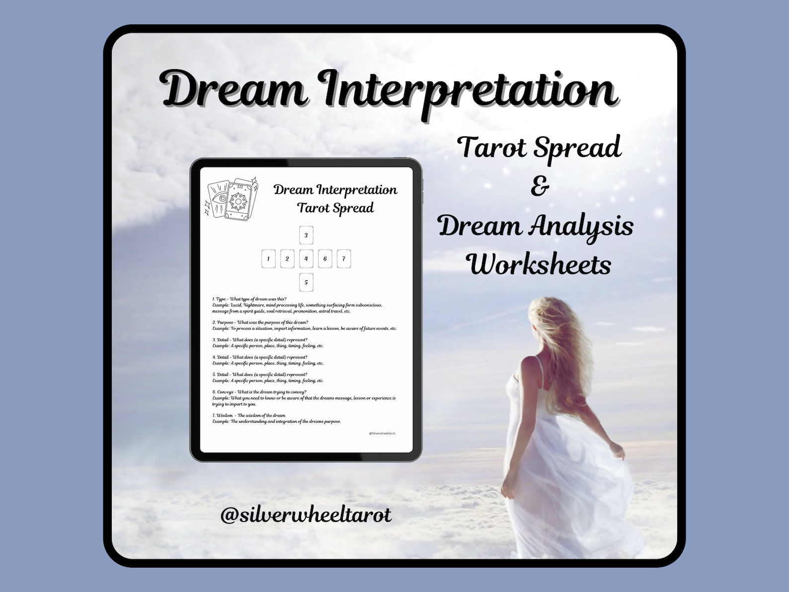 Dream Interpretation Tarot Spread: Analysis Worksheet Journal ...