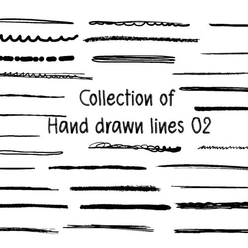 Hand-drawn SVG Line Dividers Abstract Brush Stroke Elements - Etsy