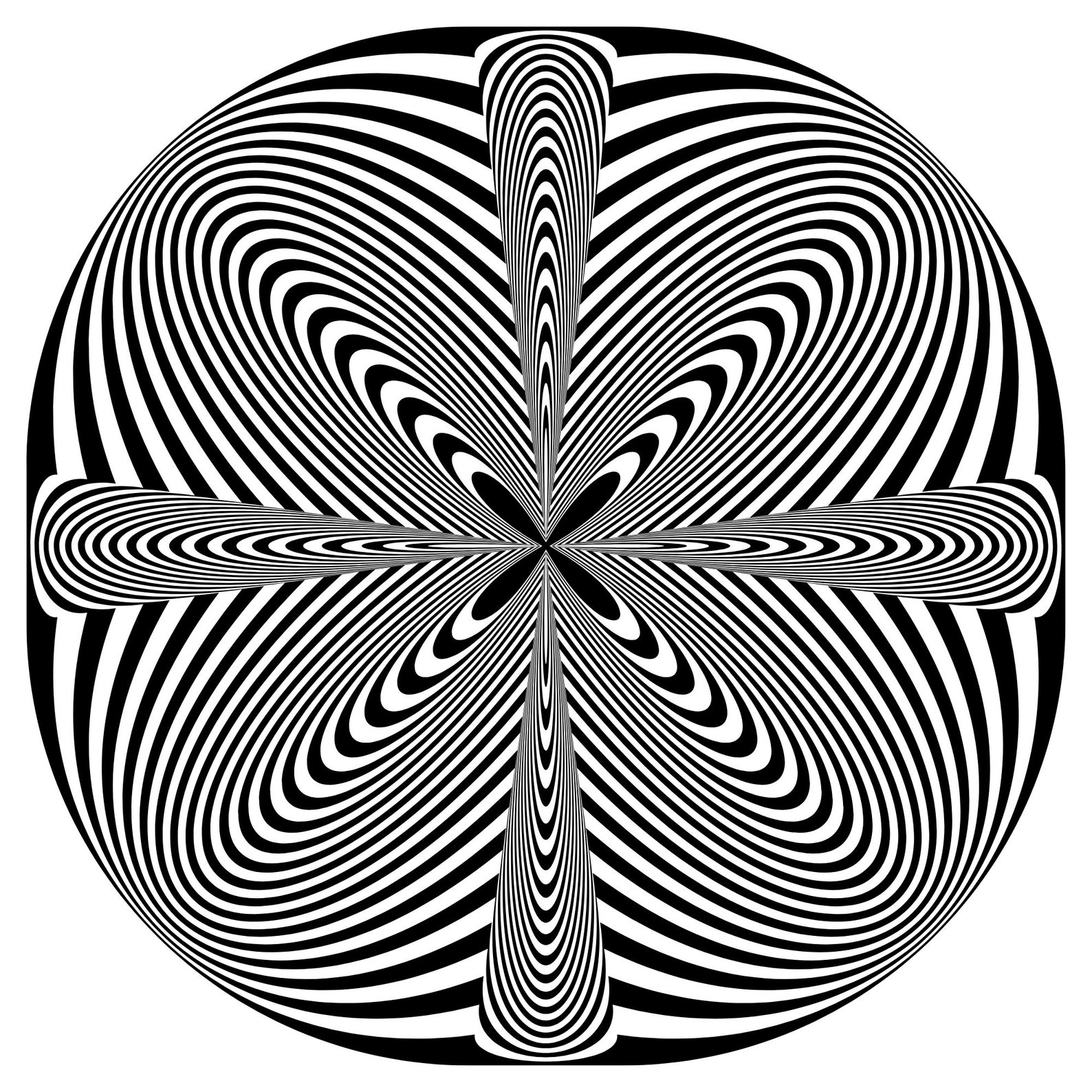 9 Mesmerizing Geometric, Hypnotic Line Art Patterns - Digital Download ...