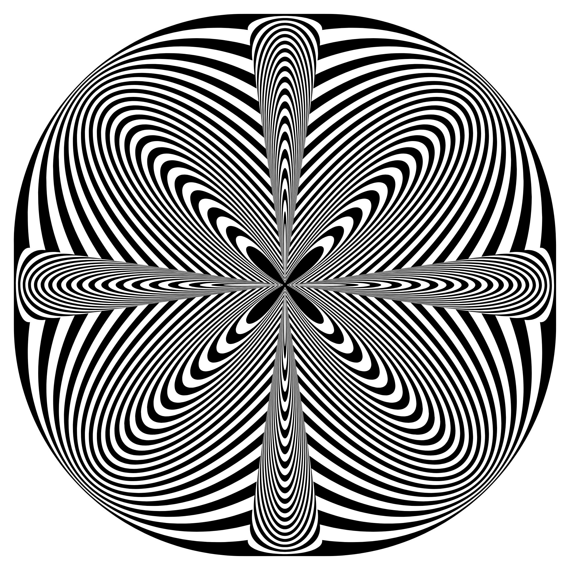 9 Mesmerizing Geometric, Hypnotic Line Art Patterns - Digital Download ...
